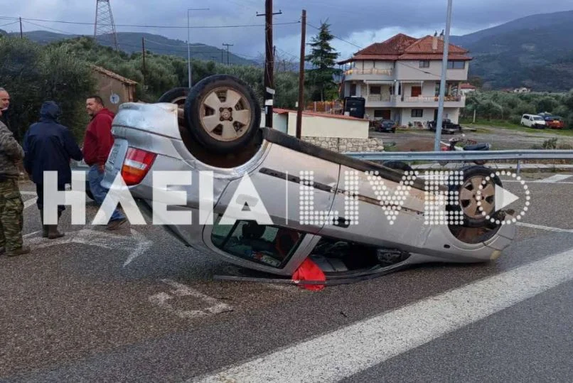 Ηλεία: Ανεμοστρόβιλος σήκωσε και αναποδογύρισε αυτοκίνητο (εικόνες) | dimosio.gr